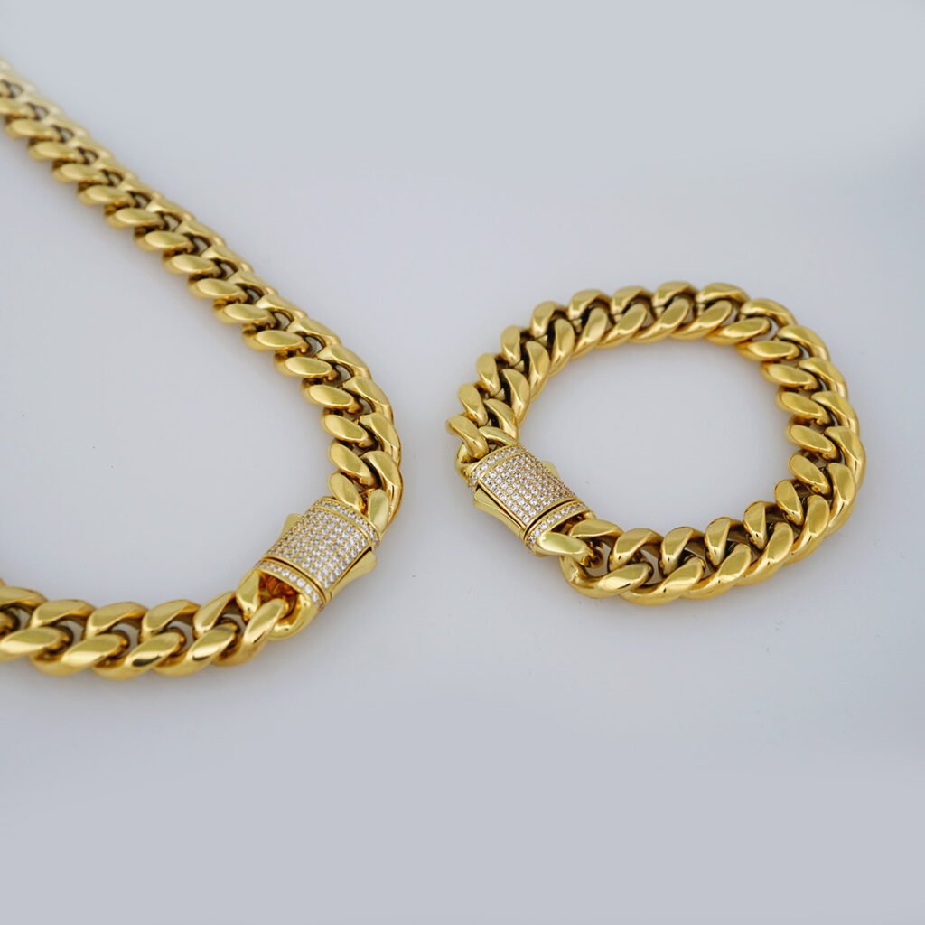Cadenas & Pulseras/ Chain & Bracelet/ 14K Real Color/Zircon Stone ...