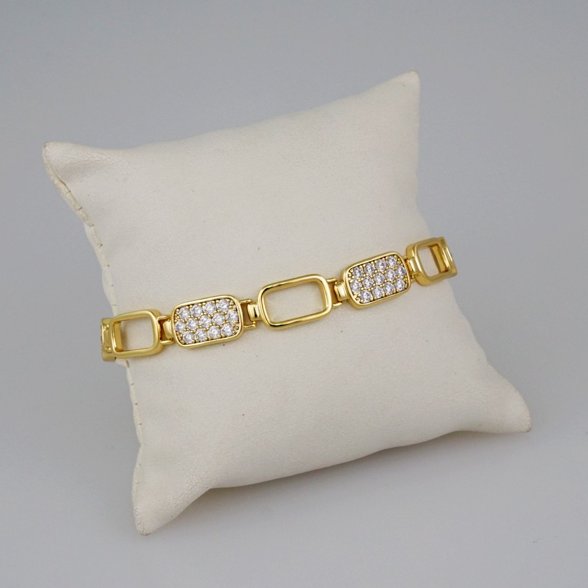 Women Bracelets/ Pulseras Dama/ Zircon Stone/ 14K Real Color// B741 ...