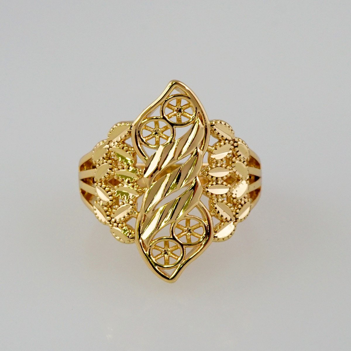 Women Ring/ Anillos Damas/ 14K Real Color/ Plain// R395 - Brillo Miami ...